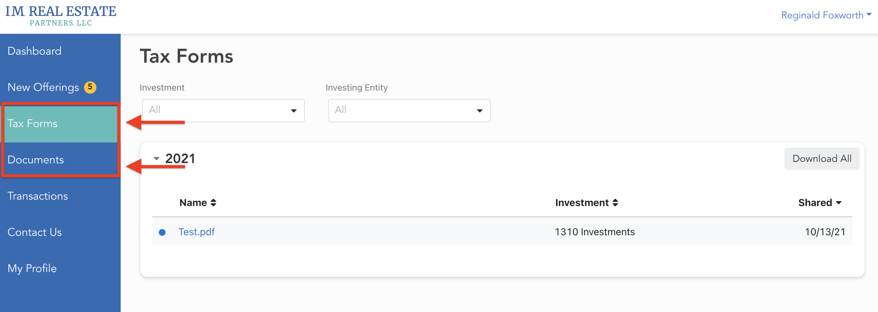 Investor Portal