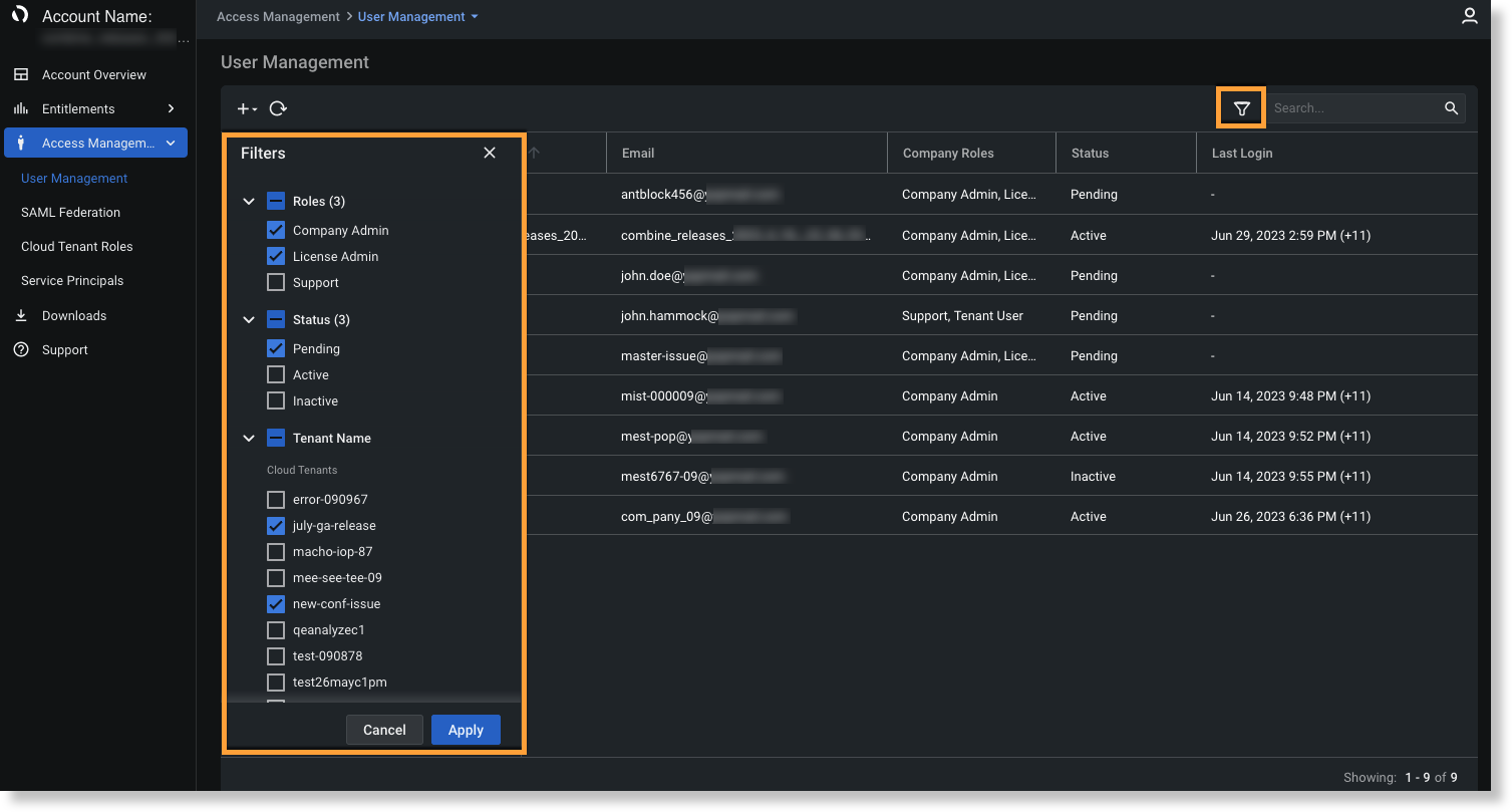 Manage User Accounts