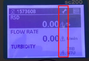What do the different icons on a SC200 controller mean?