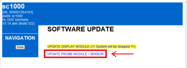 How Is The Sc Sensor Or Module Software Updated Using The Sc1000