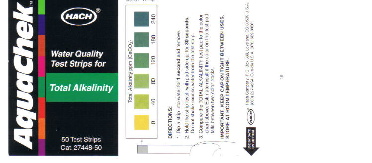 What do the labels for Total Alkalinity test strips look like?