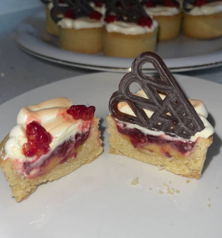 Mini Yuzu & Raspberry Tartlets