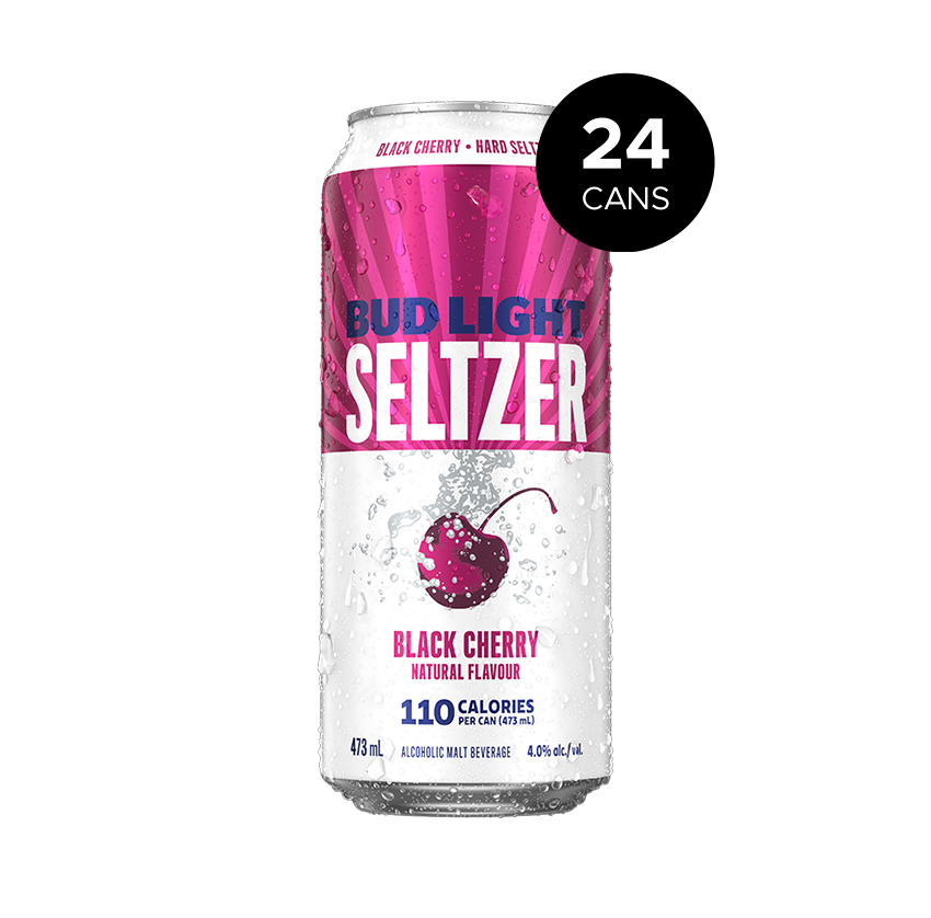 BUD LIGHT SELTZER BLACK CHERRY: 12 X Can 473 ml - The Beer Store
