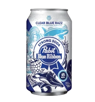 PABST CLEAR BLUE RAZZ STRONG SODA - The Beer Store