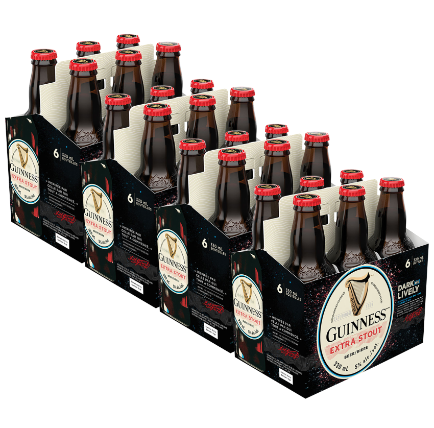 GUINNESS EXTRA STOUT: 24 X Bottle 330 ml - The Beer Store