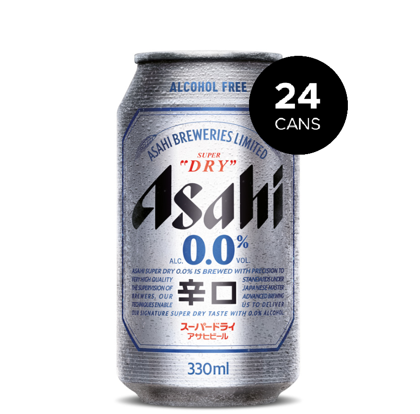 ASAHI SUPER DRY 0.0: 24 X Can 330 ml - The Beer Store