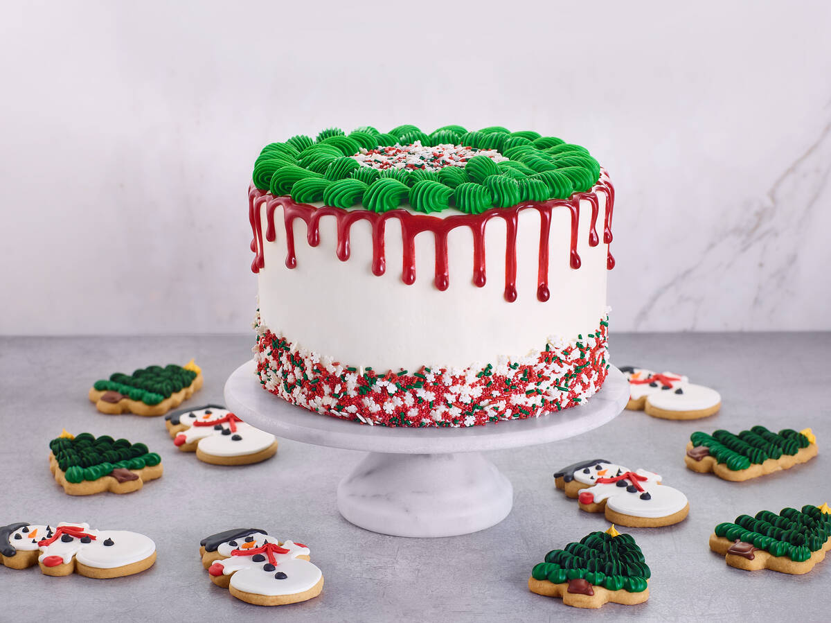 Red Velvet Christmas Drip Cake
