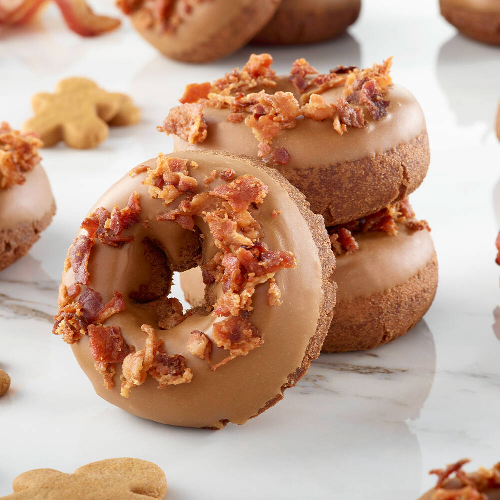 Gingerbread Maple Bacon Donuts