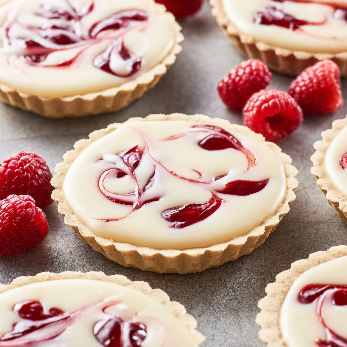 Raspberry White Chocolate Tartlets