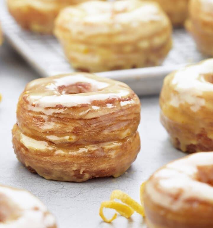 Lemon Glazed Croissant Donut