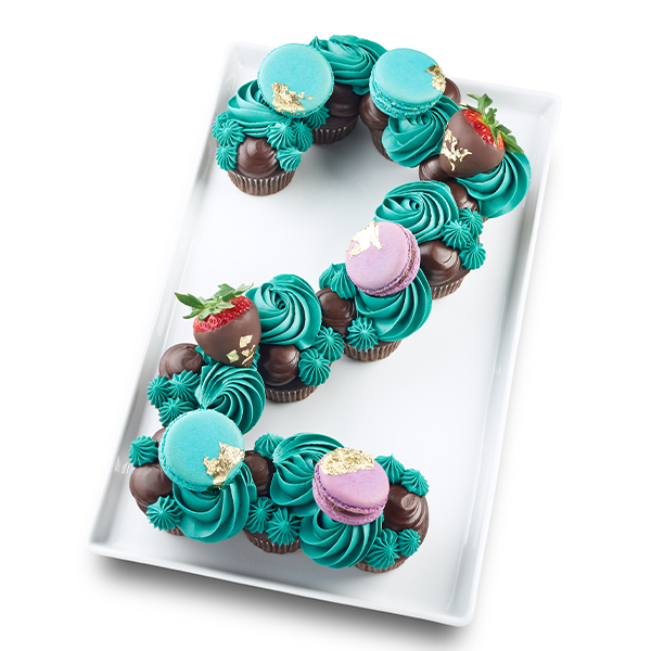 Pull Apart Cupcake Number Cake