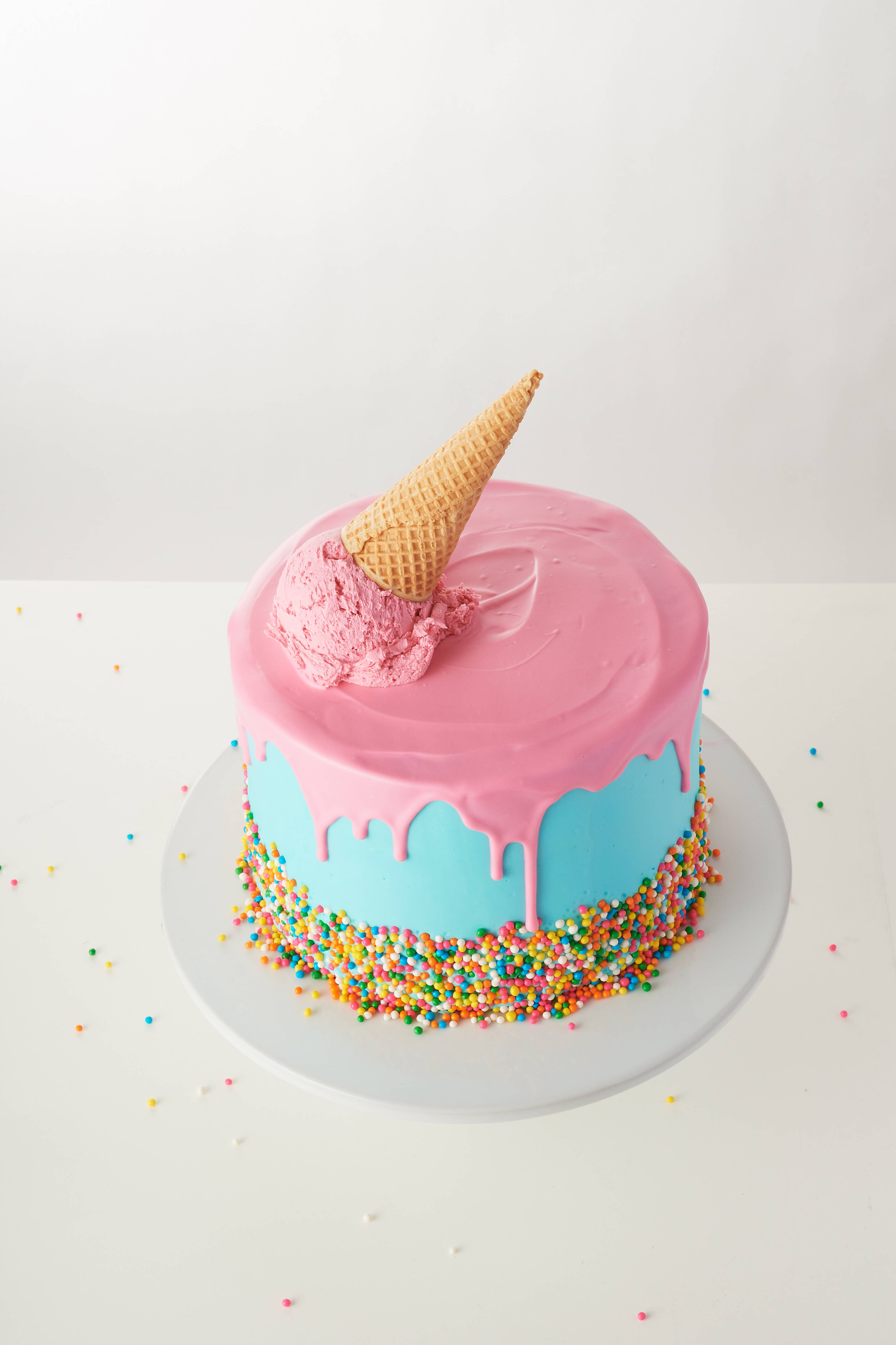 Ice Cream Cone Drip Cake