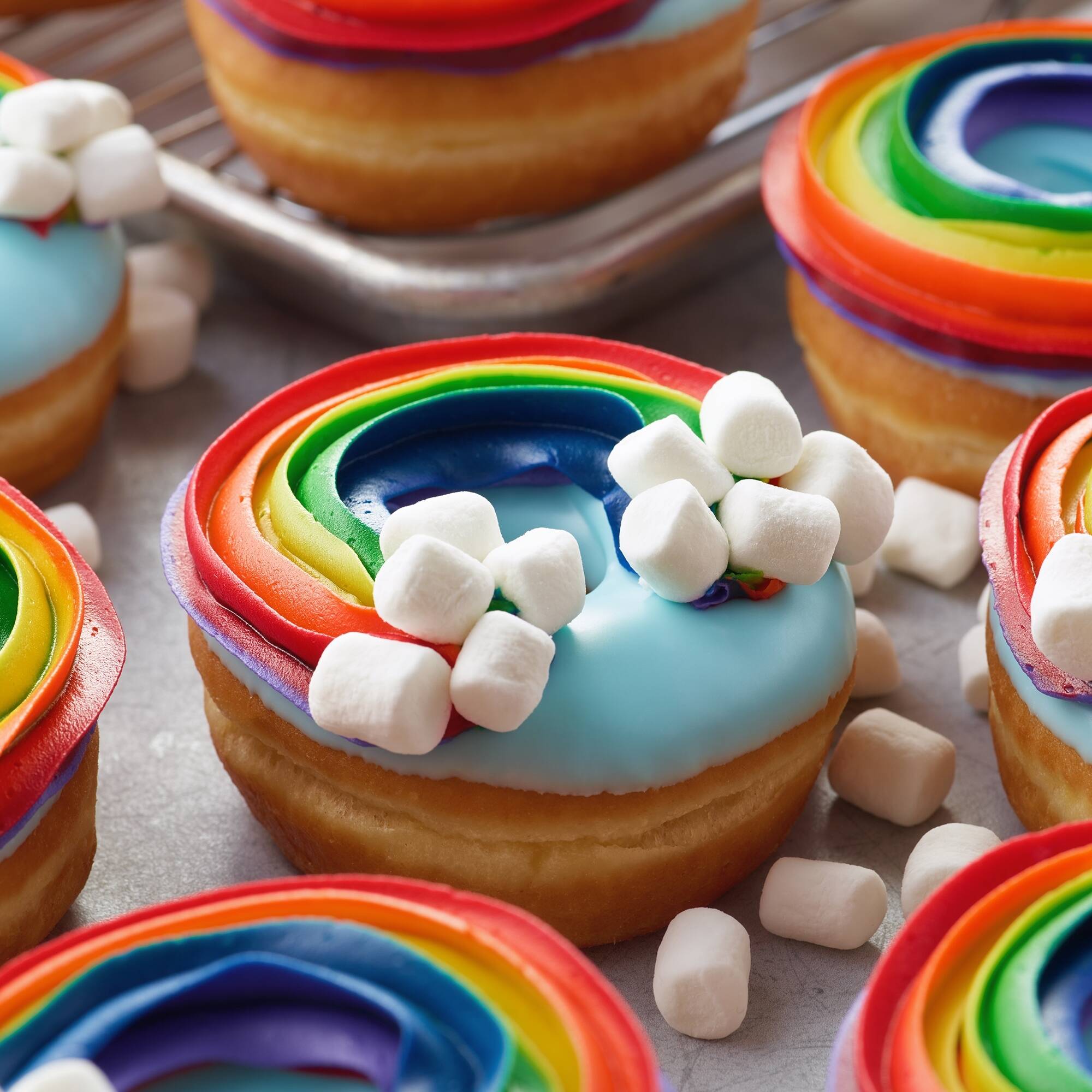 Rainbow Pride Donuts