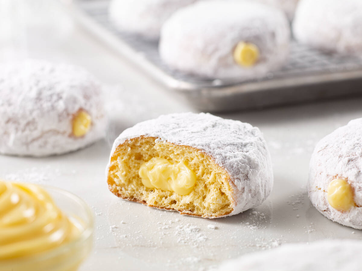 Vanilla Custard Filled Donuts