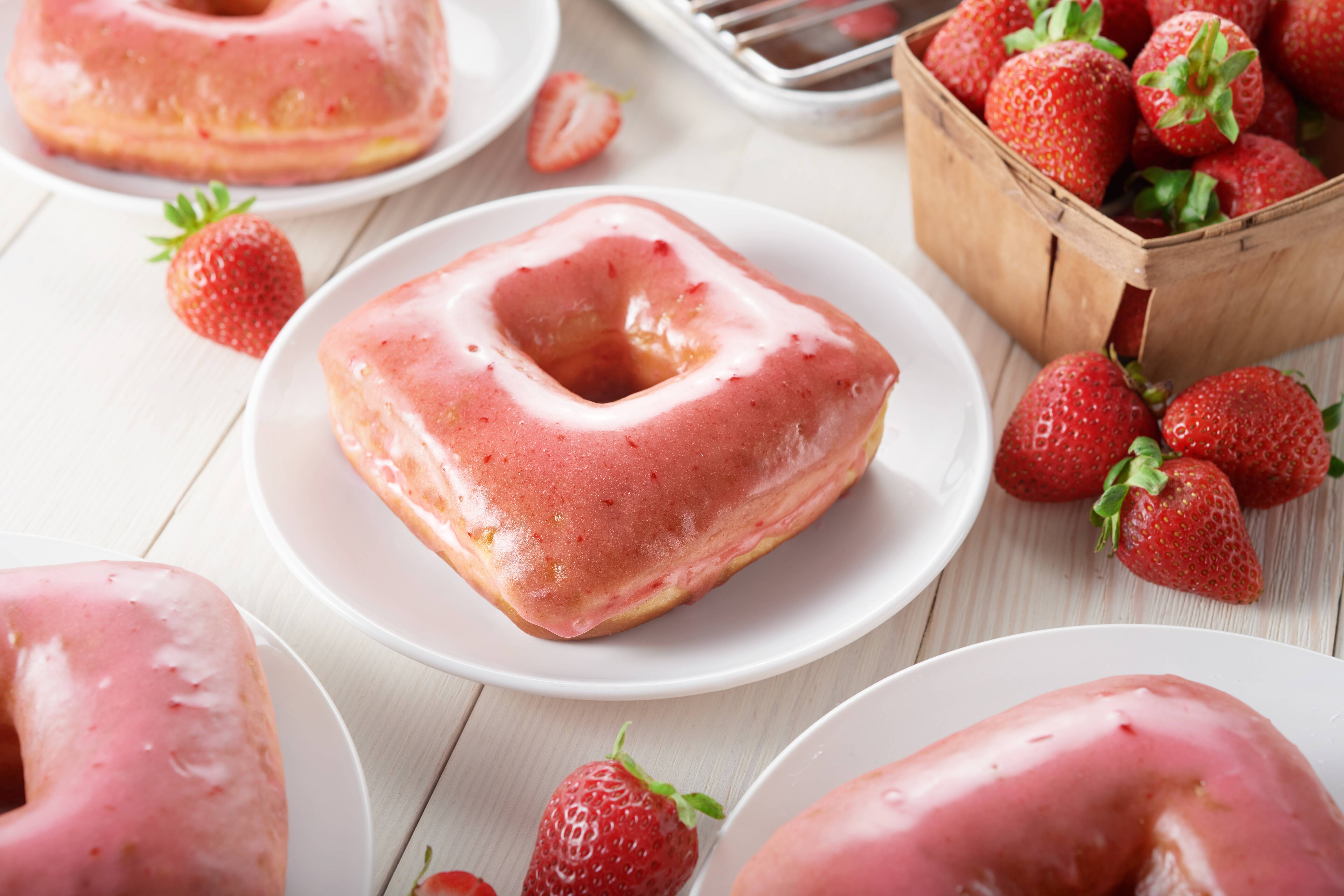 Strawberry Glazed Brioche Squares