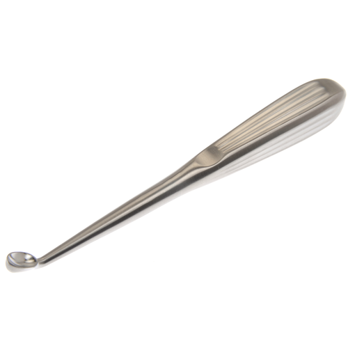 Curette, Bruns Bone, Angled, #6, Oval, 6 3/4 in | Aspen Surgical