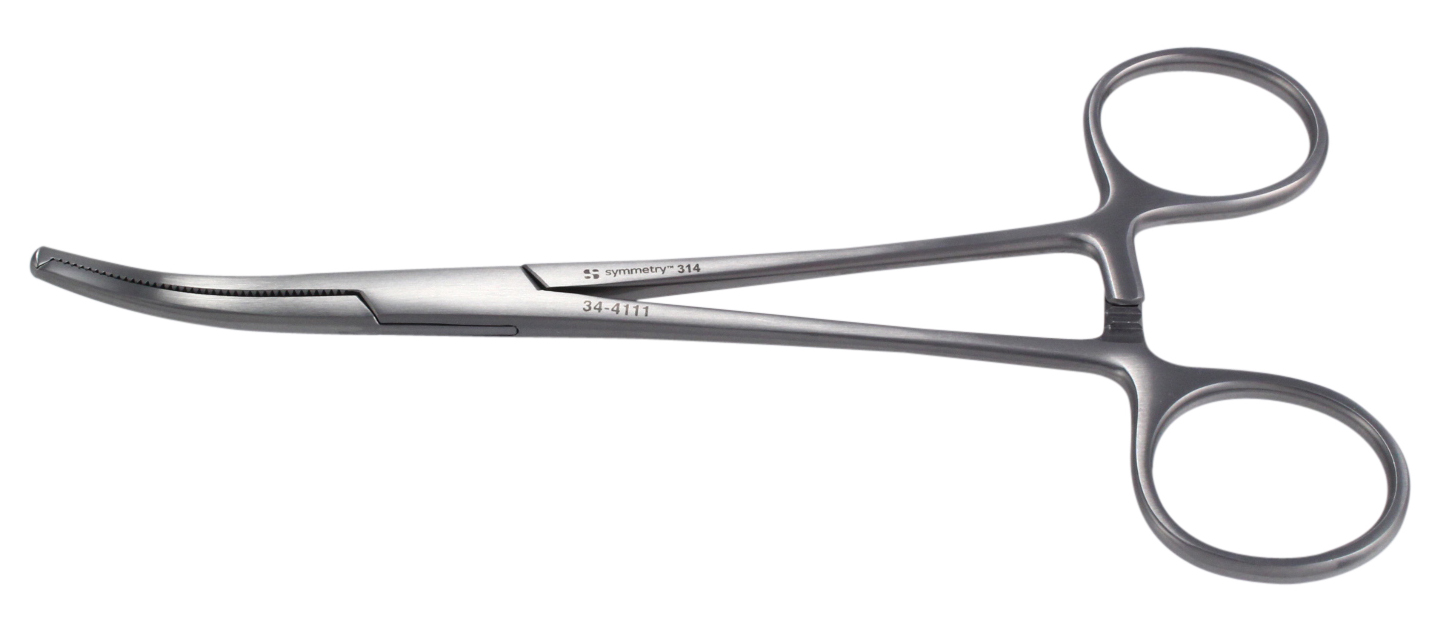 Forceps, Rochester-Ochsner, Curved, 1 x 2 Teeth, 6 1/4 in | Aspen Surgical