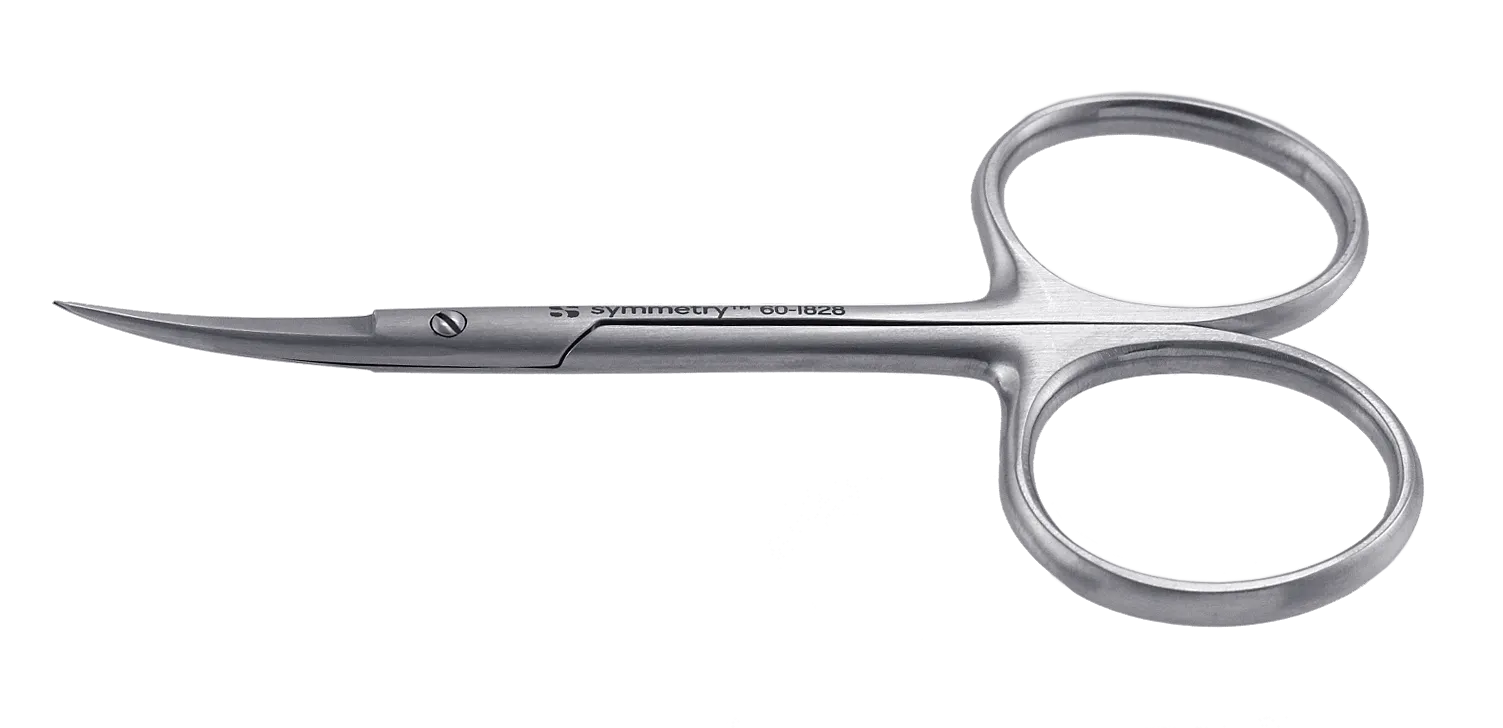 Scissors, Iris, Curved, Delicate, Large Ring, 4 in | Aspen Surgical