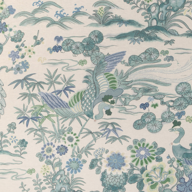 Sakura Print - Teal | Kravet
