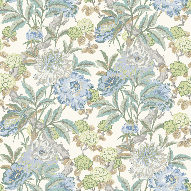 Summer Peony - Aqua | Kravet