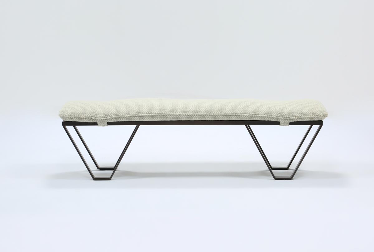 Darrow Bench-Perin Oatmeal | Living Spaces